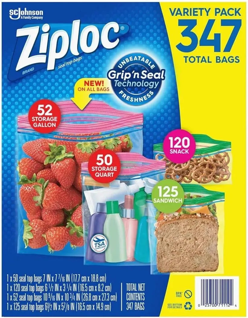 Shop Ziploc Variety Pack , 347 Bags in Kenya — ShopUSA - Kenya